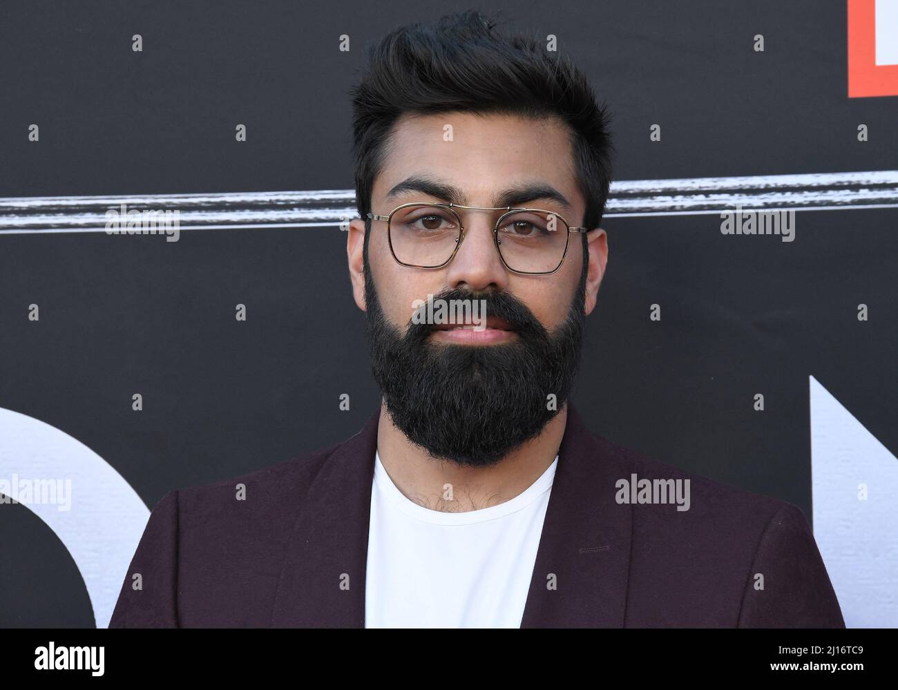 Los Angeles, USA. 22nd Mar, 2022. Saagar Shaikh arrives at Marvel ...