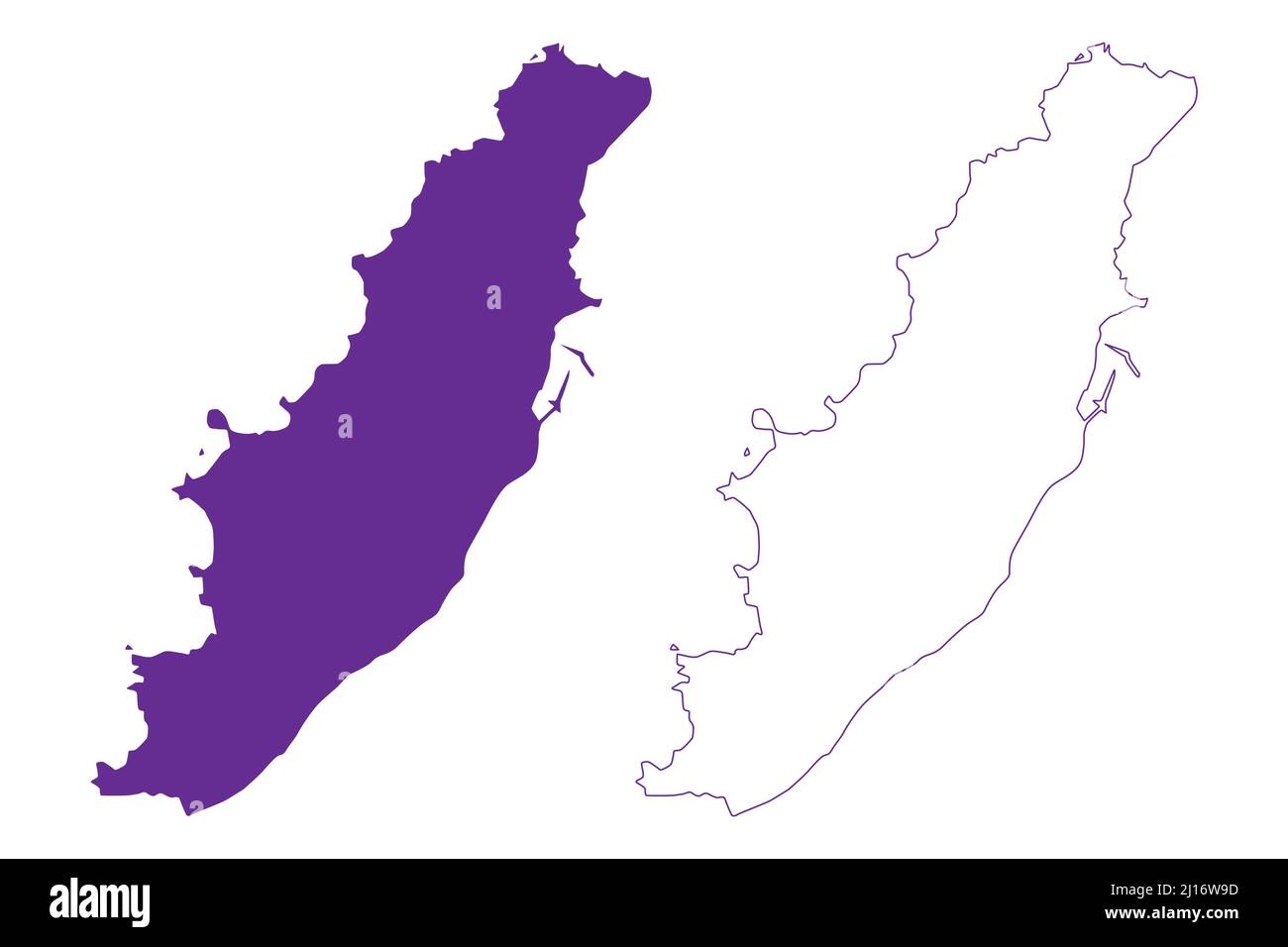 Awashima island (Japan, East Asia, Japanese archipelago) map vector ...