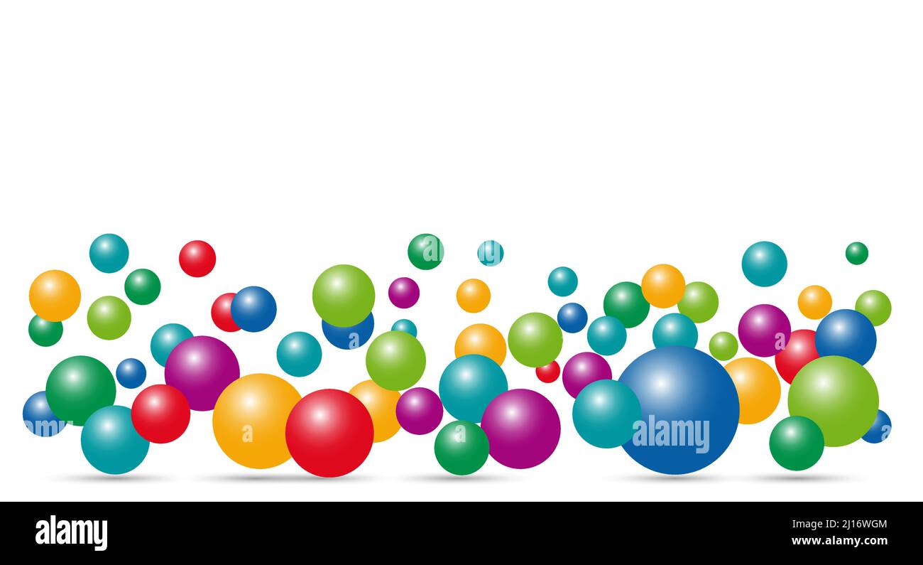 Vector balloon and colorful balls background with copy space. Play and ...