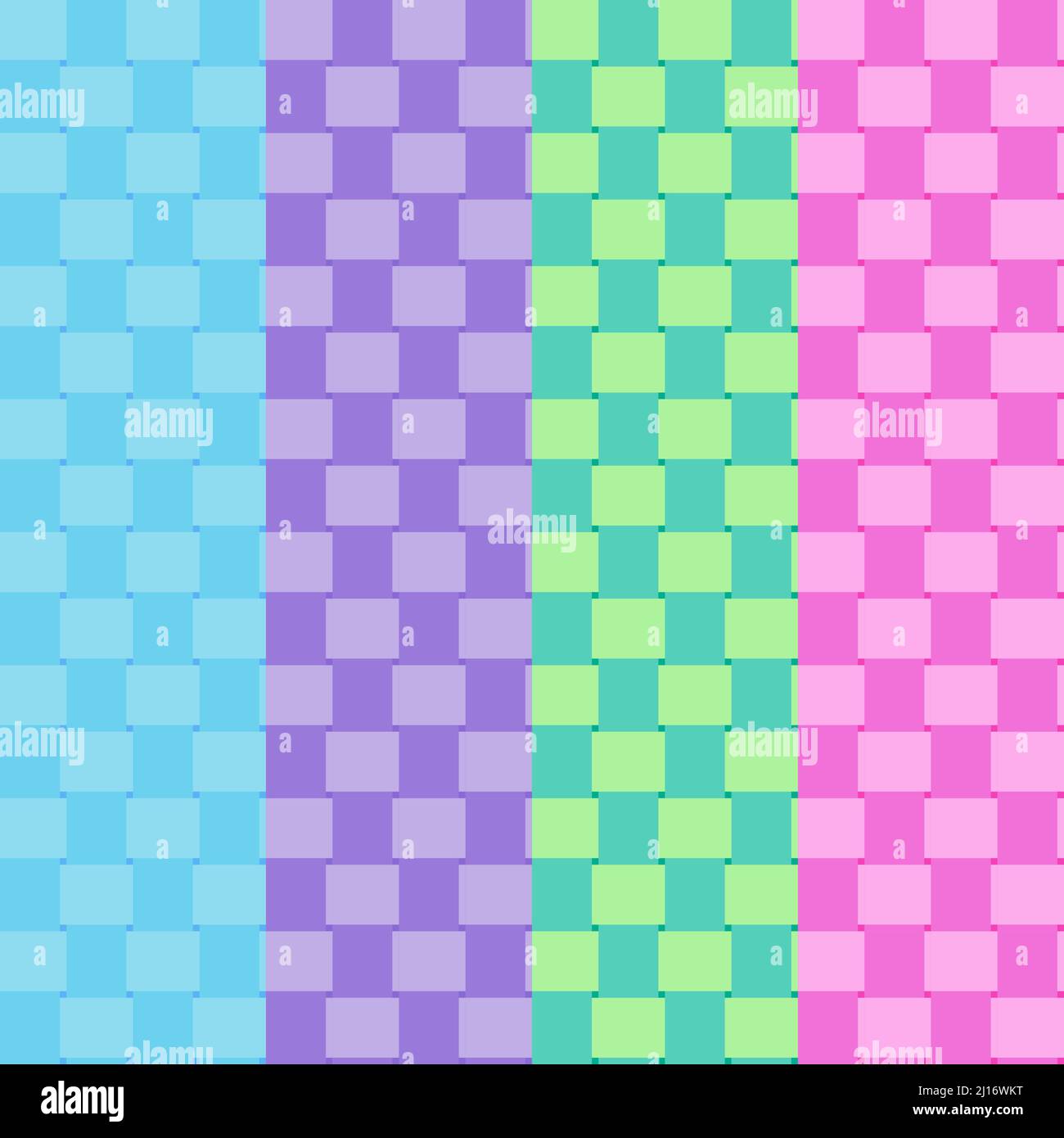 Vector Seamless Pattern : 4 column of different colors pattern with ...