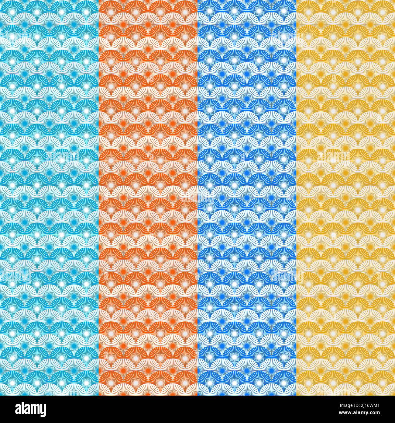 Vector Seamless Pattern :4 columns of different colors pattern with ...