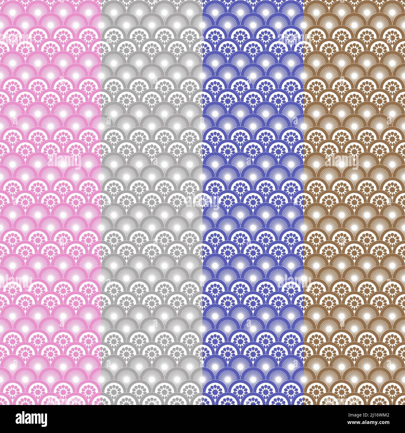 Vector Seamless Pattern :4 columns of different colors pattern with ...