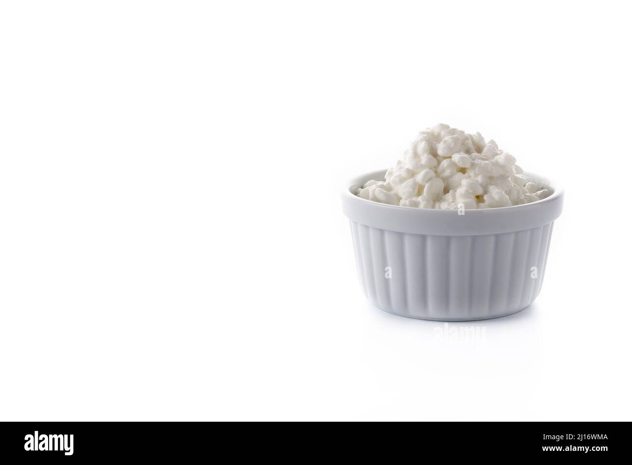 Fresh cottage cheese isolated on white background Stock Photo - Alamy