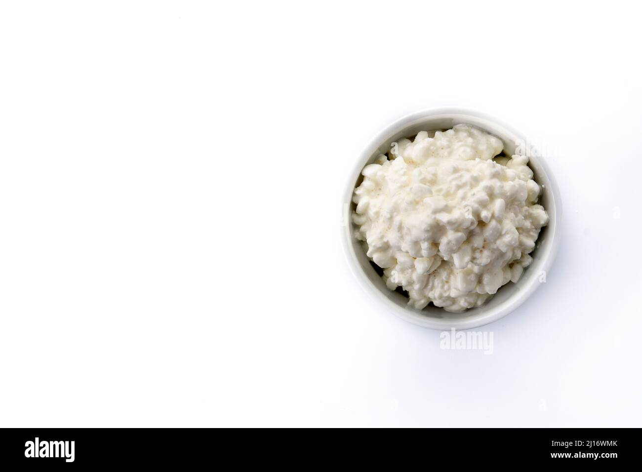 Fresh cottage cheese isolated on white background Stock Photo - Alamy