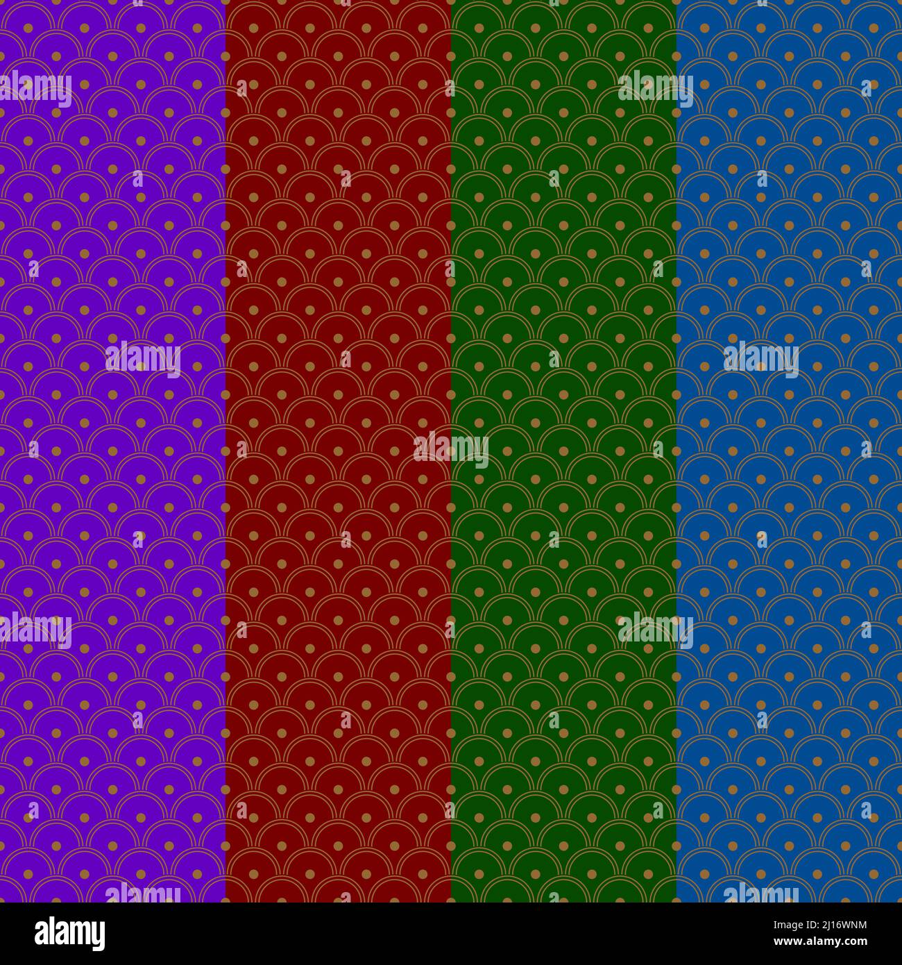 Vector Seamless Pattern :4 columns of different colors pattern with ...