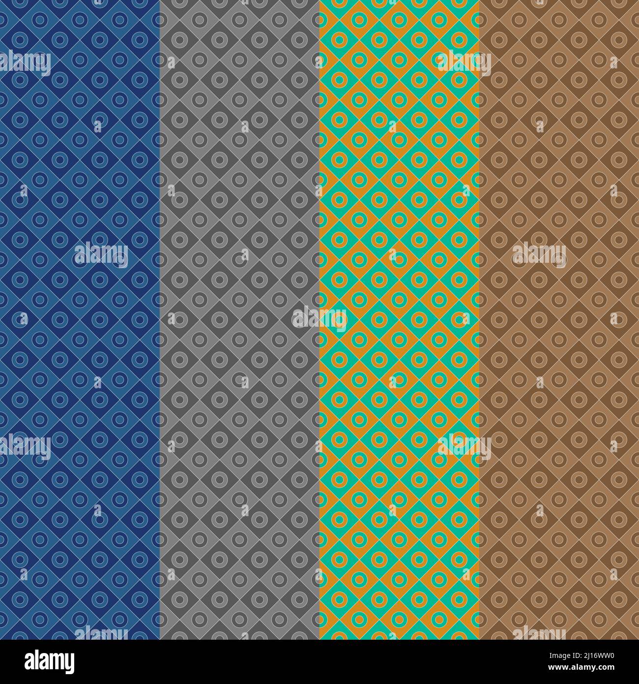 Vector Seamless Pattern : 4 column of different colors pattern with ...