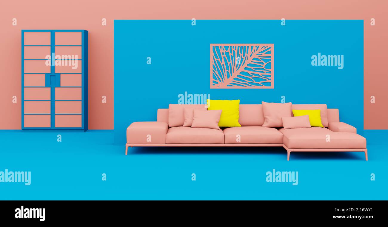 3d Abstract interior. Interior template Stock Photo - Alamy