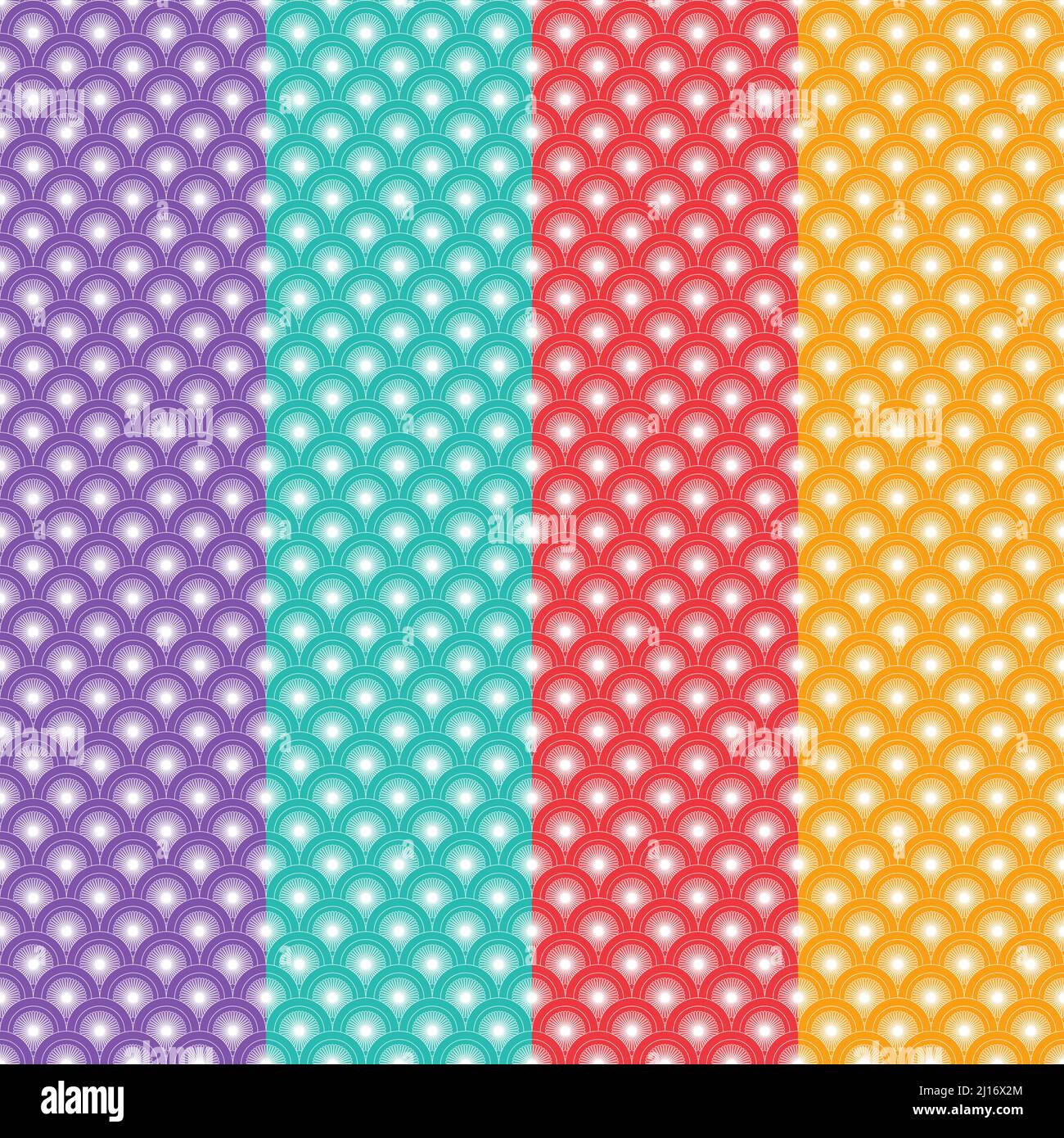 Vector Seamless Pattern :4 columns of different colors pattern with ...