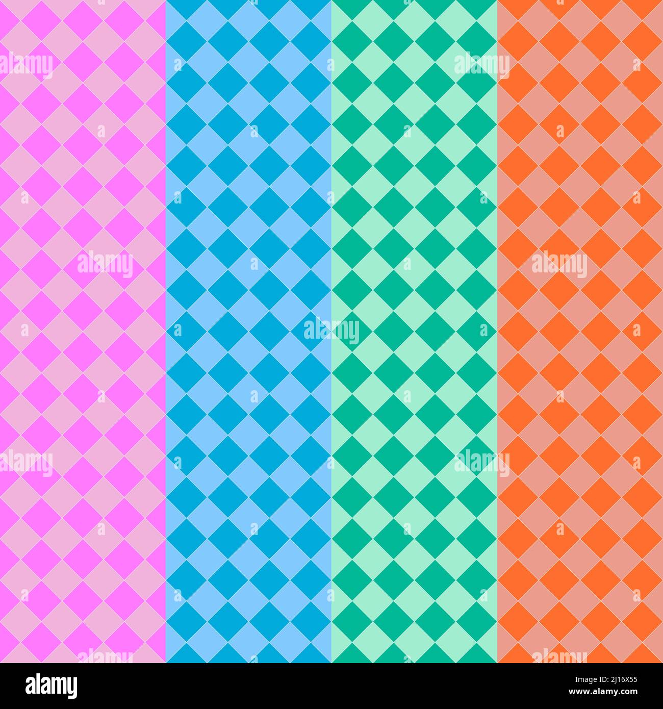 Vector Seamless Pattern : 4 column of different colors pattern with ...