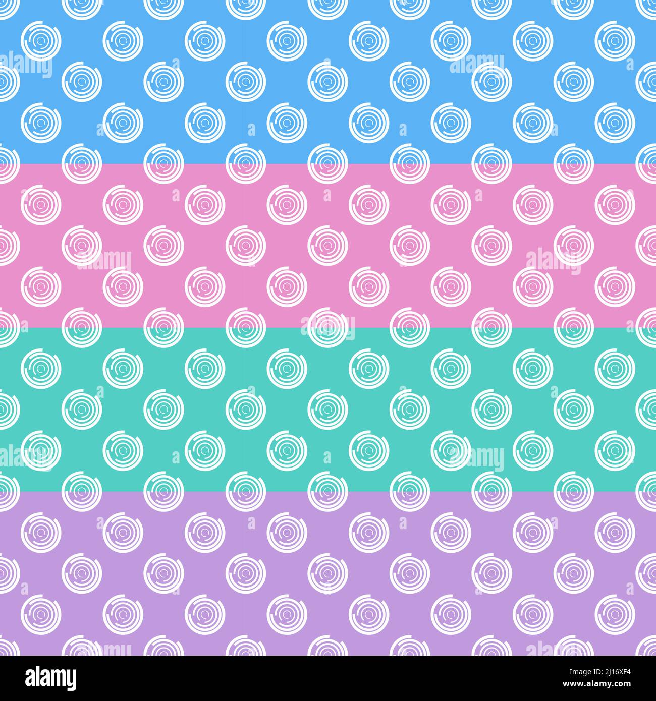 Vector Seamless Pattern : 4 rows of different colors pattern with ...