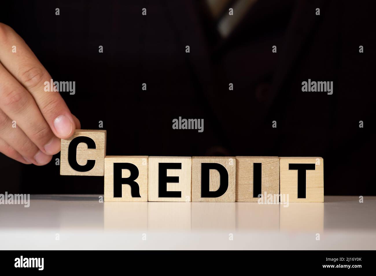 CREDIT word made with building blocks, concept Stock Photo - Alamy