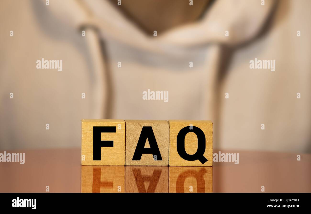 FAQ word from wooden blocks with letters, sorry concept Stock Photo - Alamy