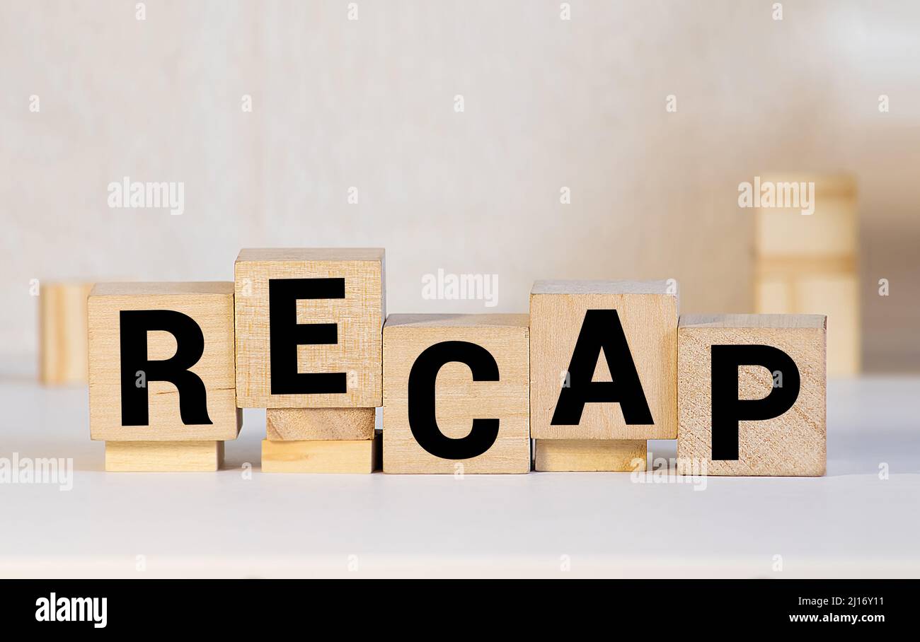 Recap word hi-res stock photography and images - Alamy