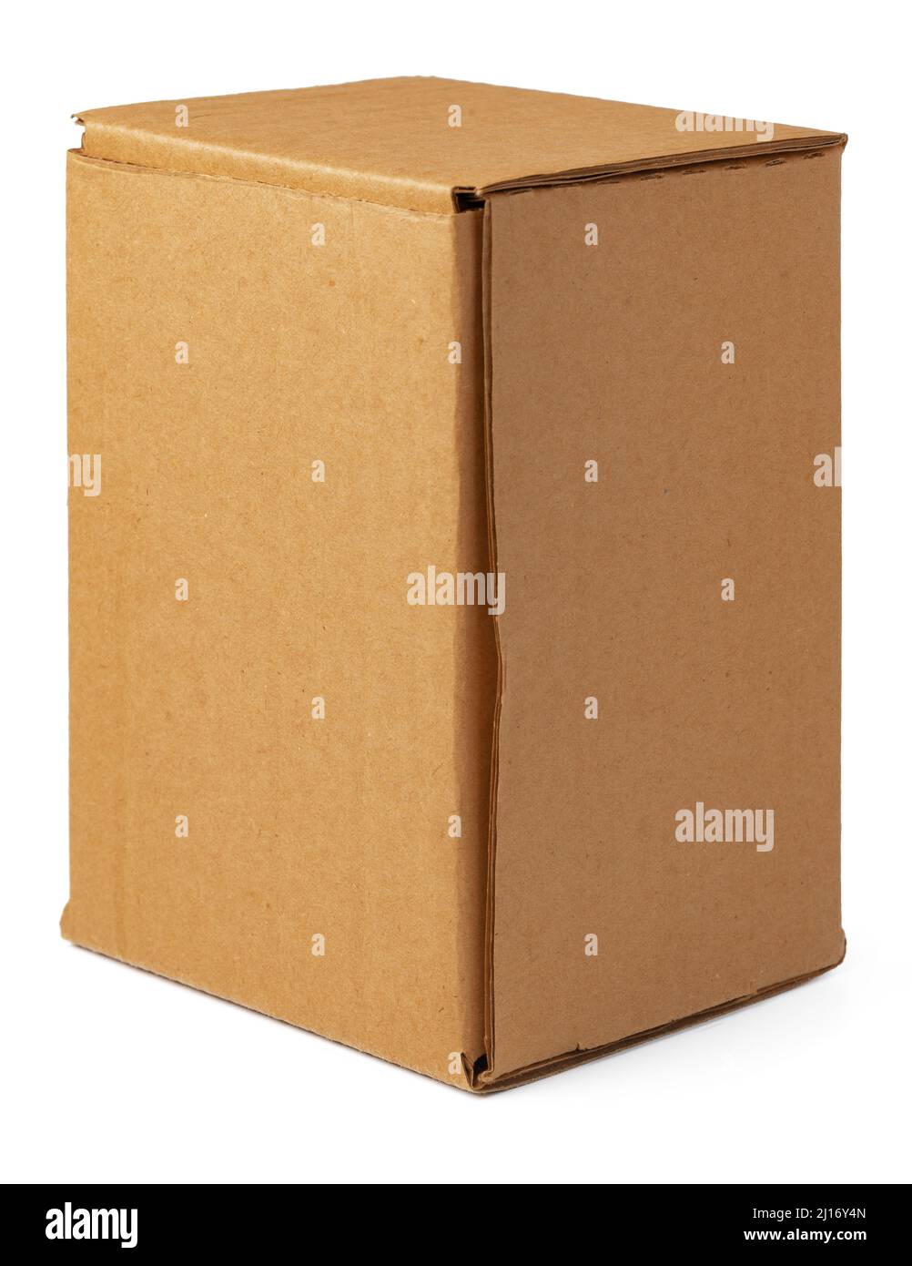 Brown cardboard box isolated on white background Stock Photo - Alamy
