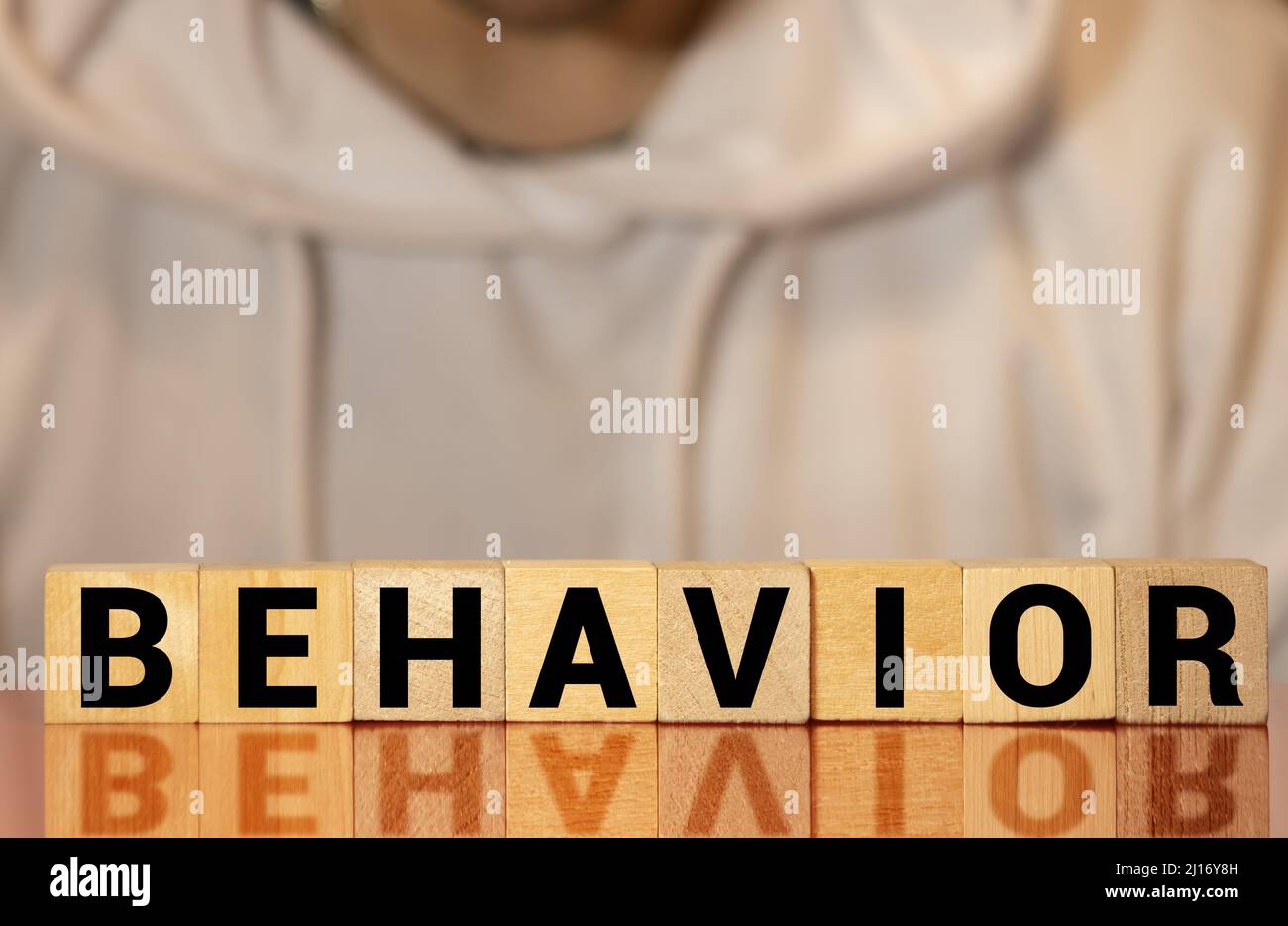 BEHAVIOR word written on wood block, concept Stock Photo - Alamy