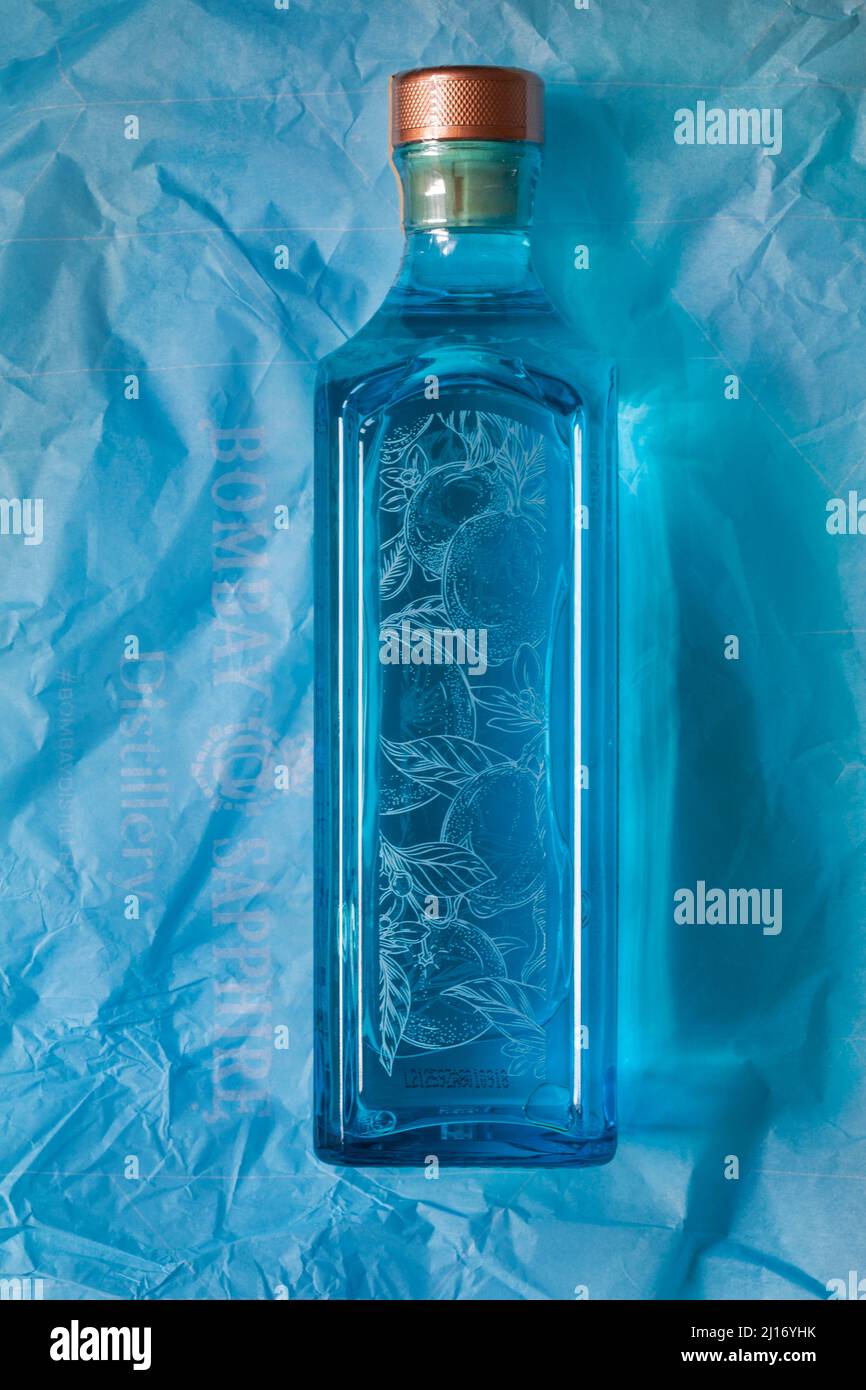 Bottle of Bombay Sapphire Premier Cru Distilled London Dry Gin Vapour ...