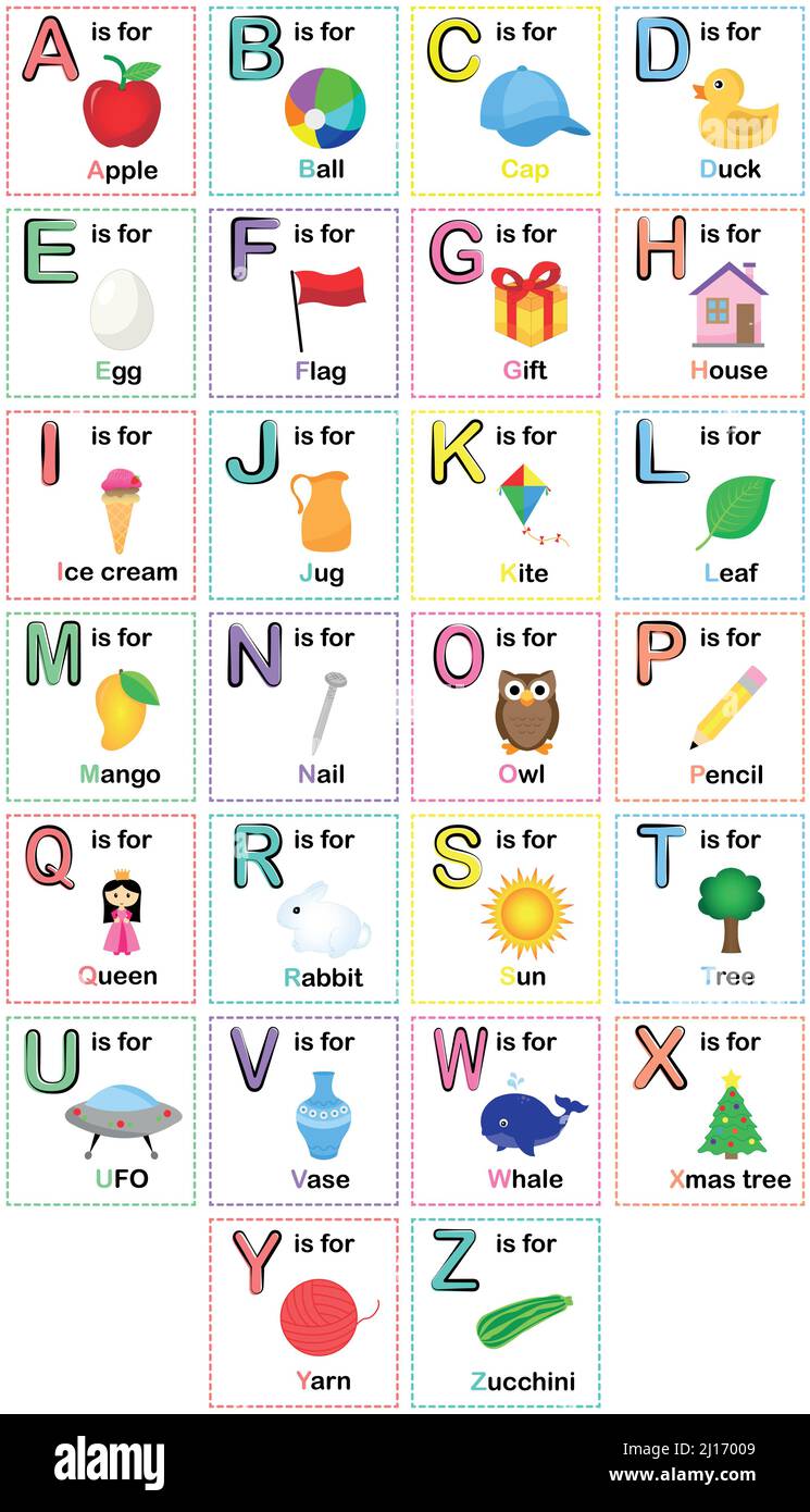 Abc chart Cut Out Stock Images & Pictures - Alamy