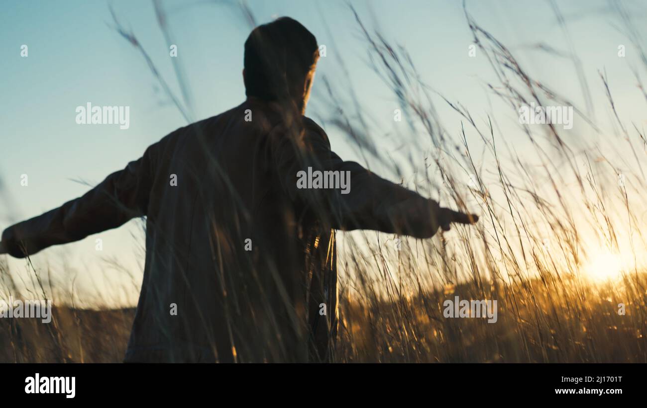 Boy Runs Boy Runs With Open Arms Stock Photo - Alamy