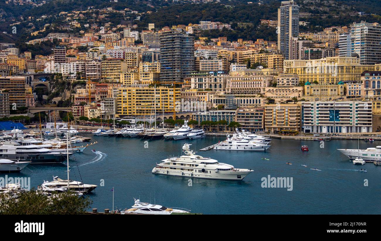 view of the port and the city of Monaco Stock Photo - Alamy
