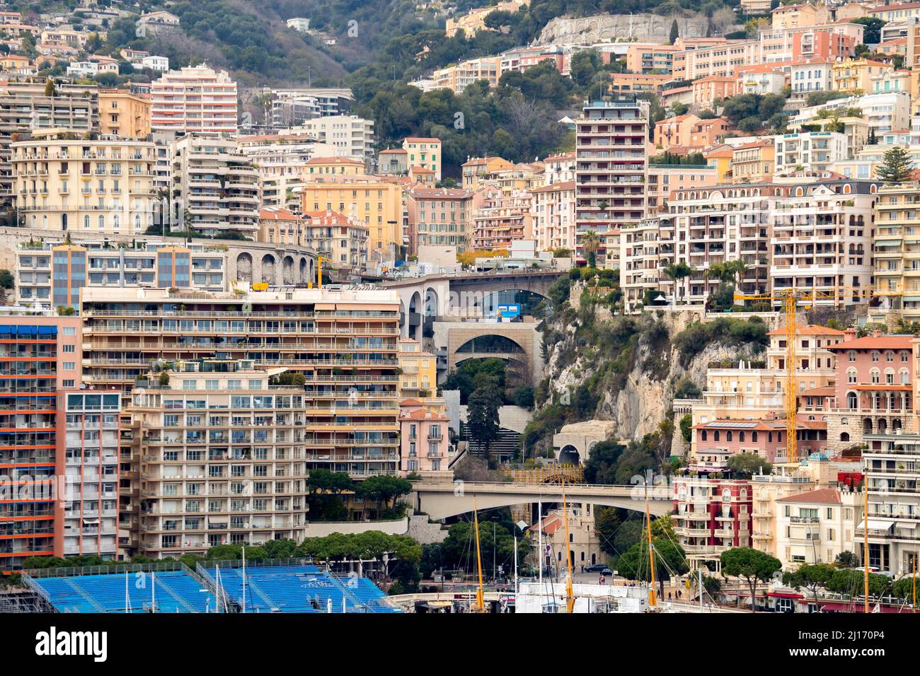 view of the port and the city of Monaco Stock Photo - Alamy