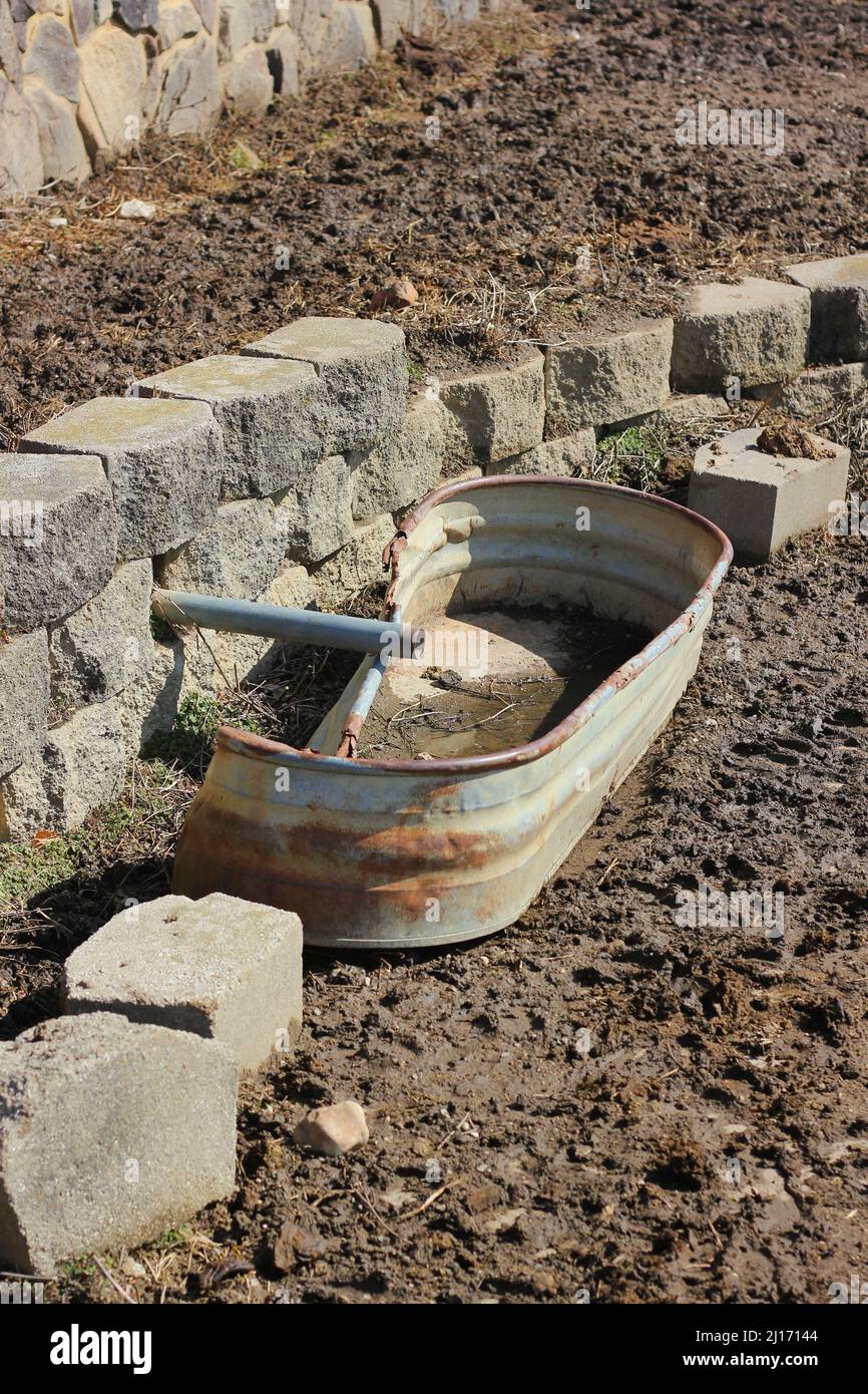 Simple water trough hi-res stock photography and images - Alamy