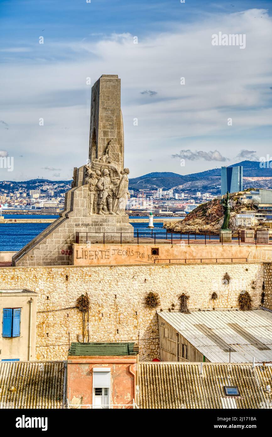 Marseille landmarks, HDR Image Stock Photo - Alamy