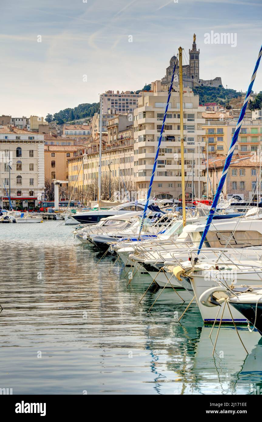 Marseille landmarks, HDR Image Stock Photo - Alamy