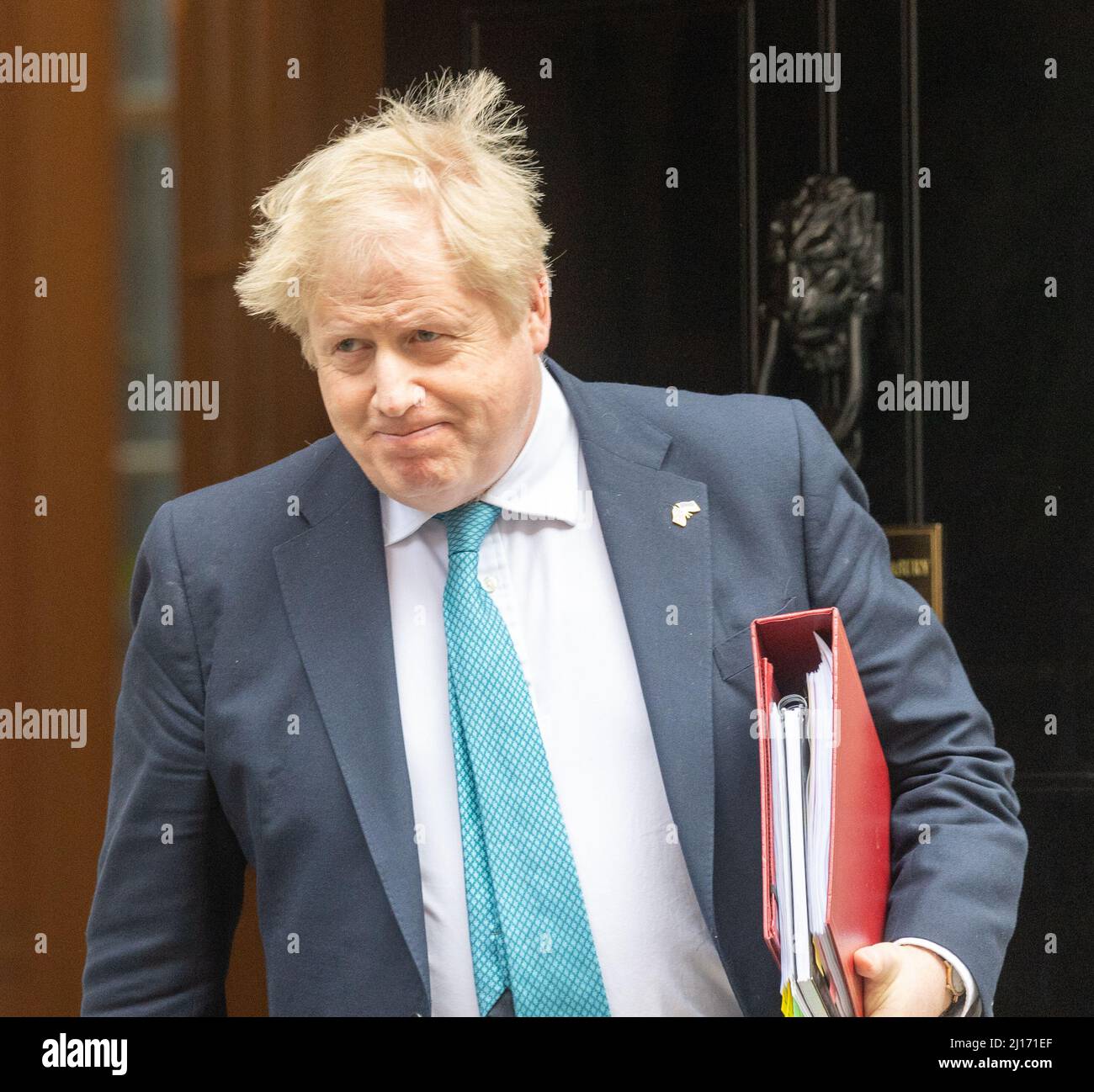 London, UK. 23rd Mar, 2022. Boris Johnson, MP, Prime Minister, leaves ...