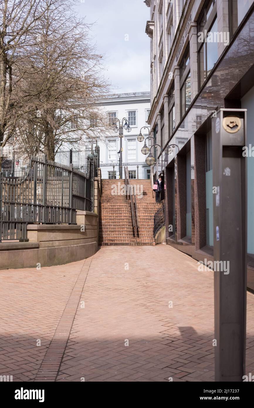 Steps near Victoria Square Birmingham City Centre Stock Photo - Alamy