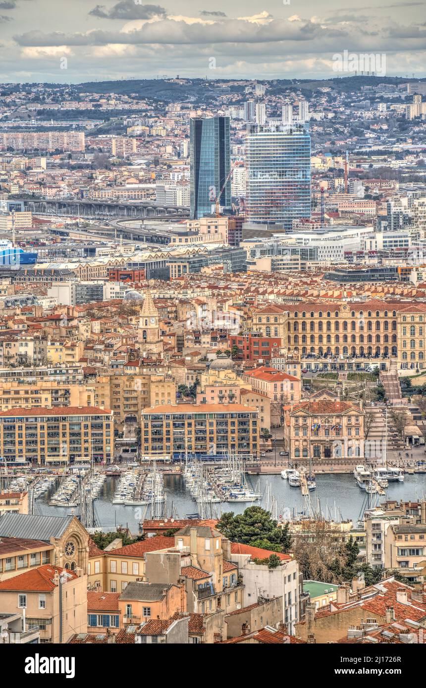 Marseille landmarks, HDR Image Stock Photo - Alamy