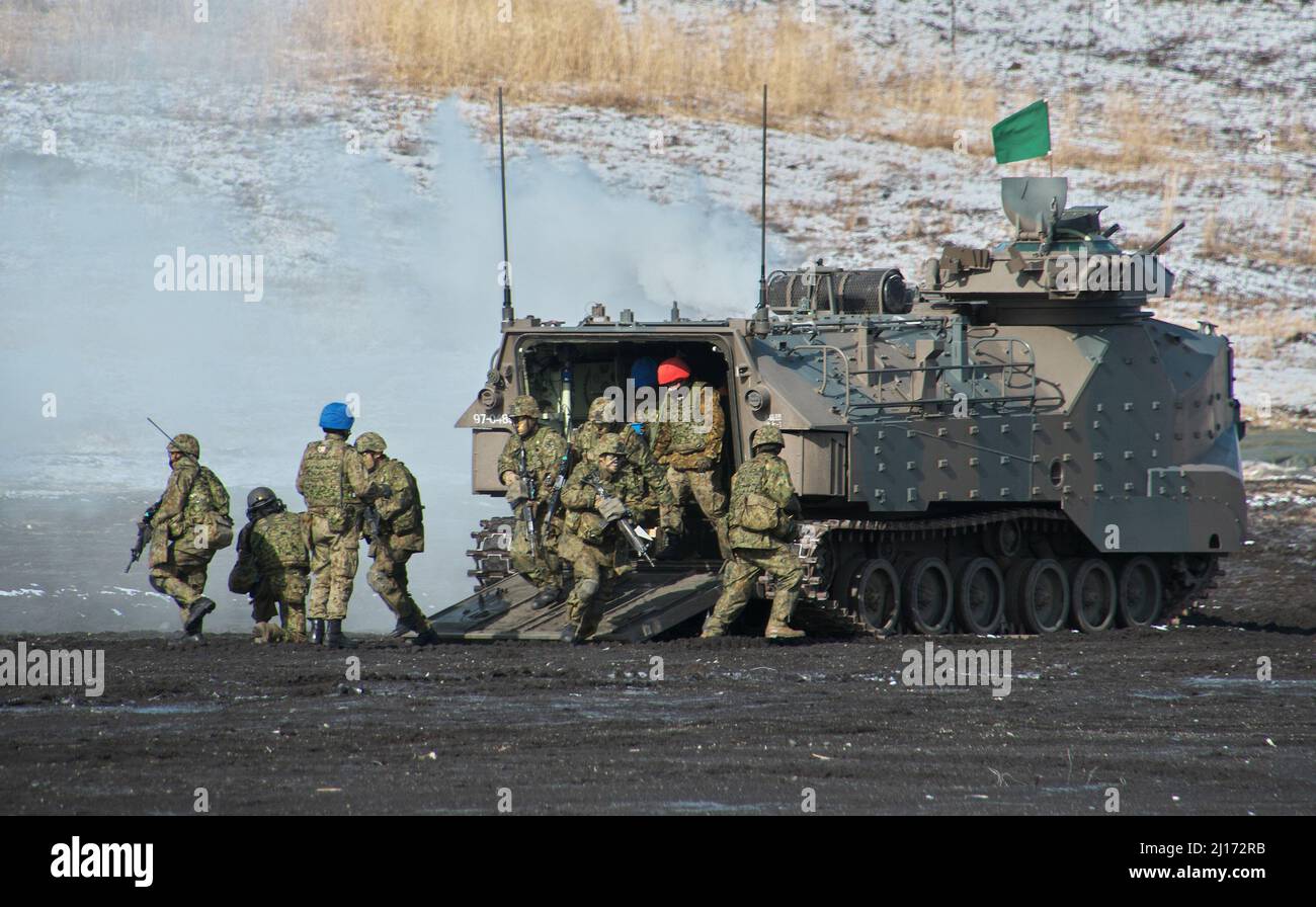 Gotemba, Japan. 23rd Mar, 2022. AAV(Assault Amphibious Vehicle)-7 of ...
