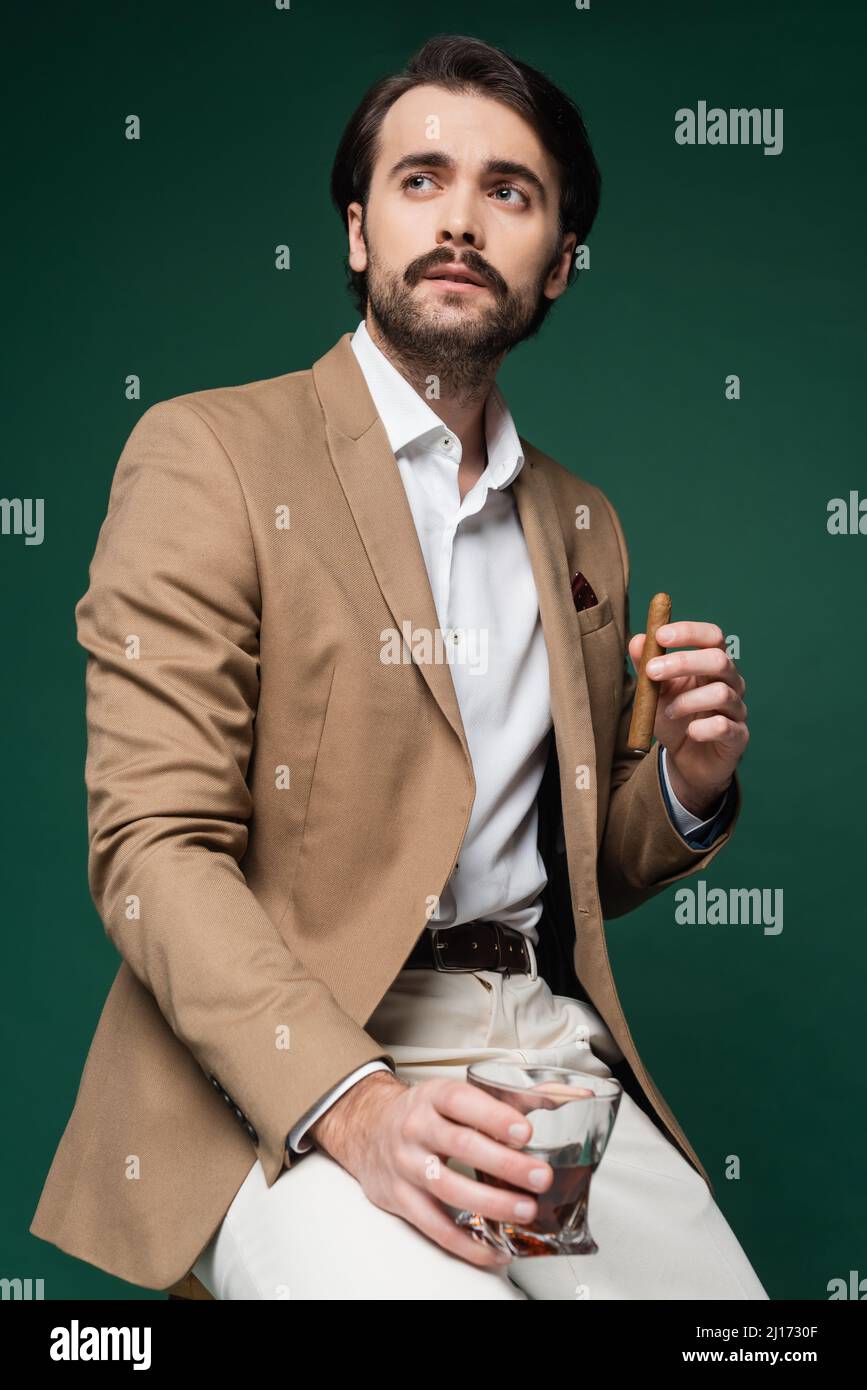 Mustache with cigar hi-res stock photography and images - Alamy