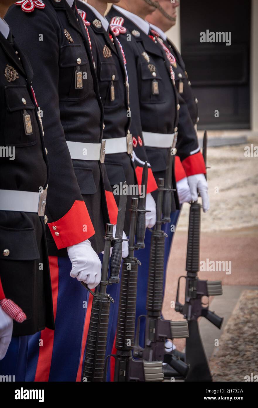 changing of the guard ceremony at the palace of the principality of ...
