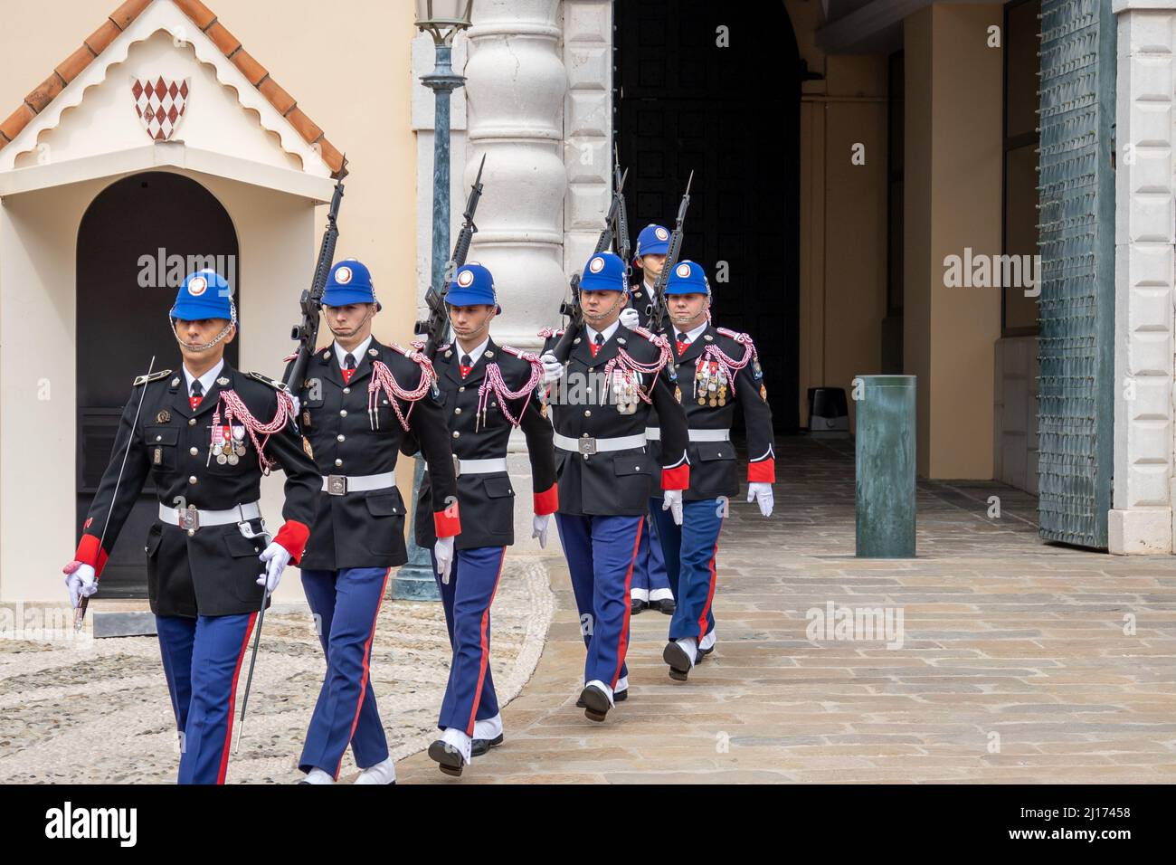 changing of the guard ceremony at the palace of the principality of ...