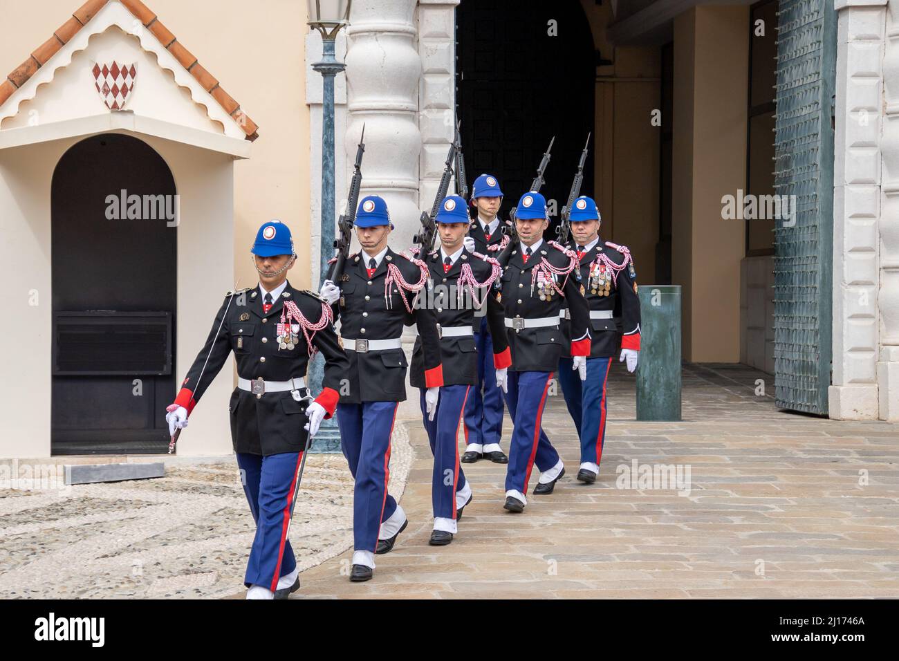 changing of the guard ceremony at the palace of the principality of ...