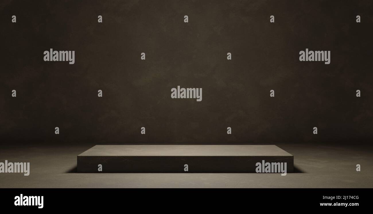 Cool Presentation Platform Copper Grungy Background 3D Illustration ...