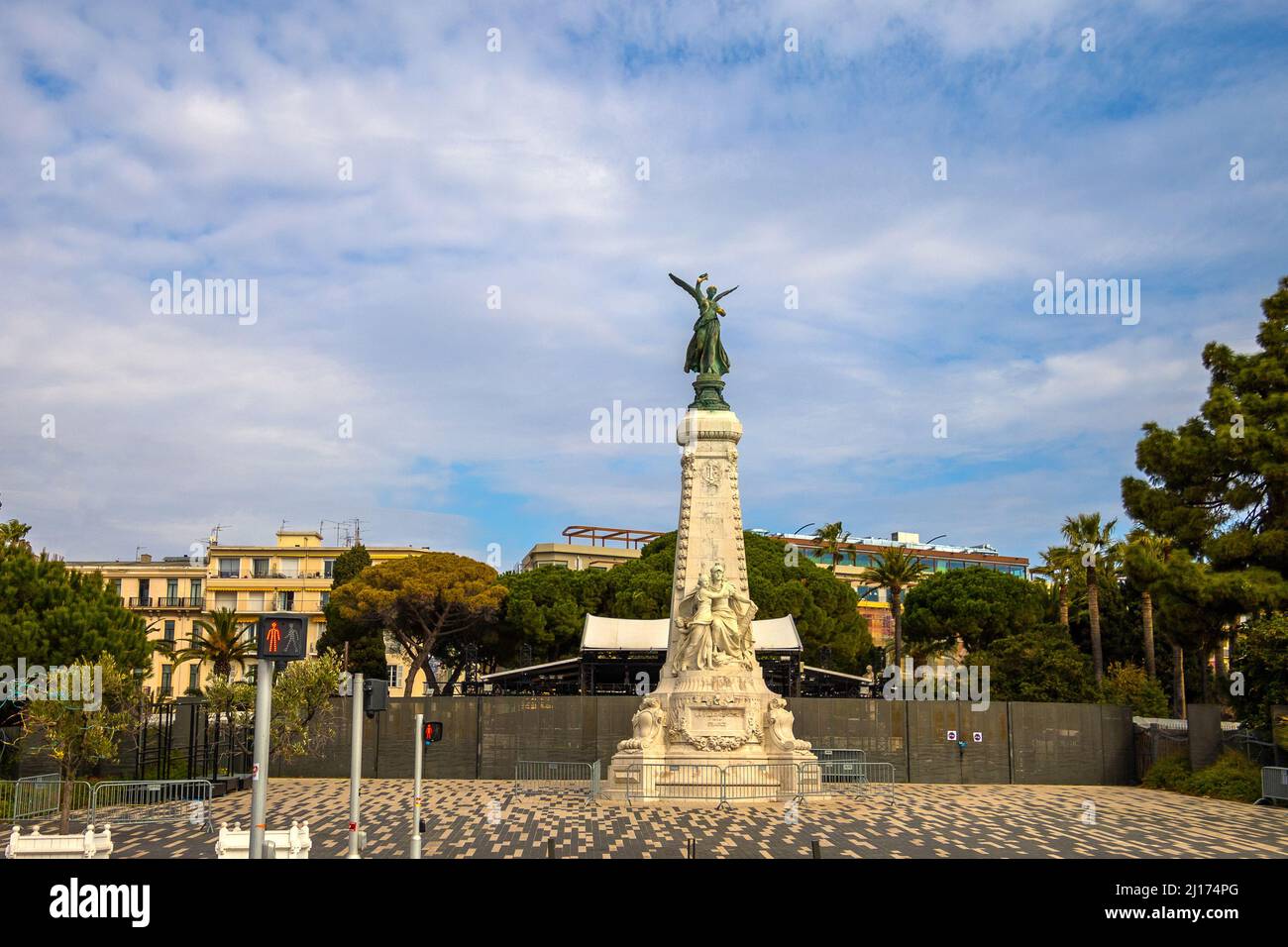 statue of the centenary monument in Nice Stock Photo - Alamy