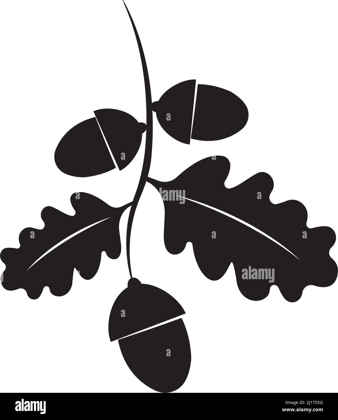 Oak Branch Silhouette