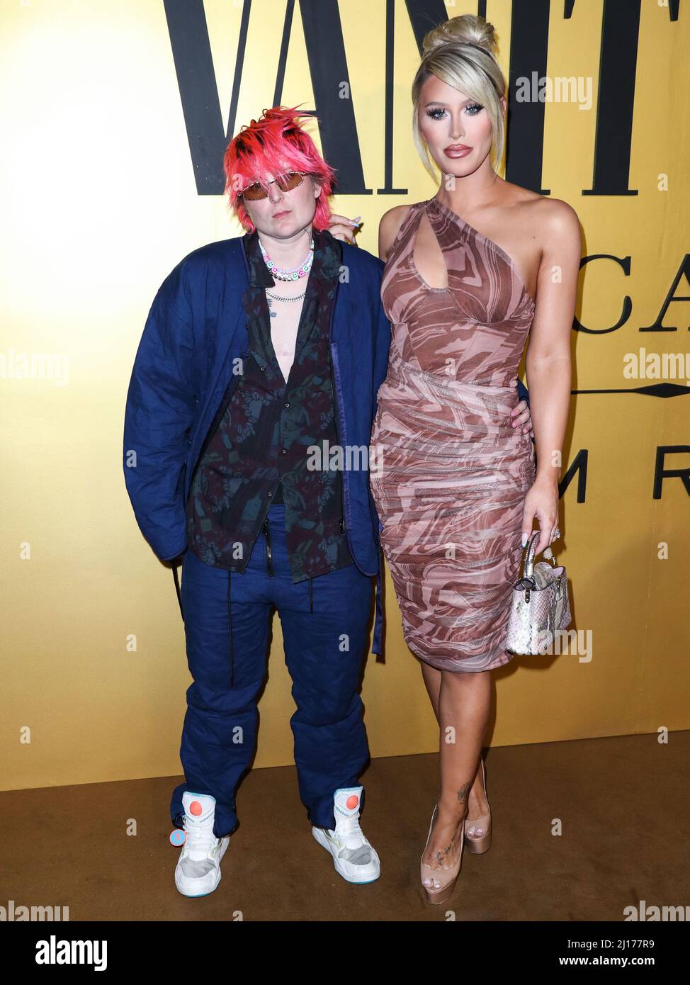 HOLLYWOOD, LOS ANGELES, CALIFORNIA, USA - MARCH 22: Nats Getty and Gigi ...