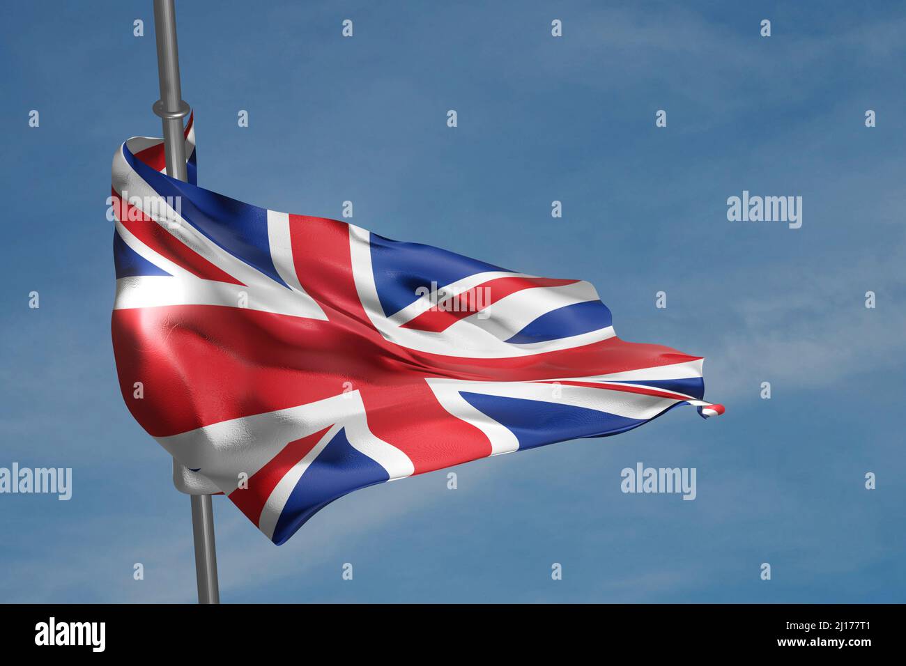 Waving British Flag Wallpaper