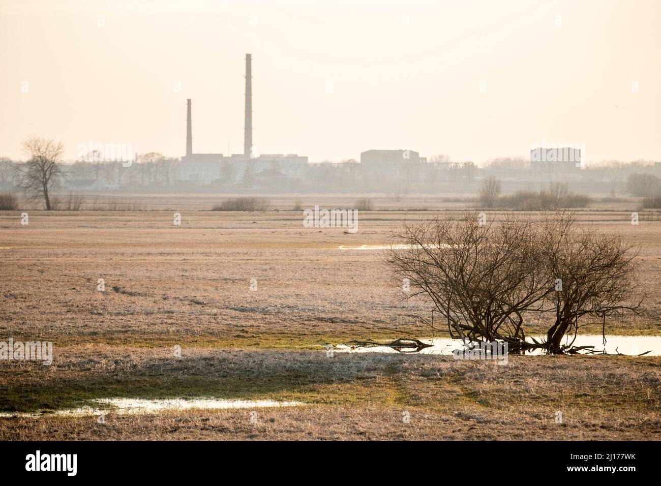 Sovjetsk city seen from the small community of Panemuné which borders ...