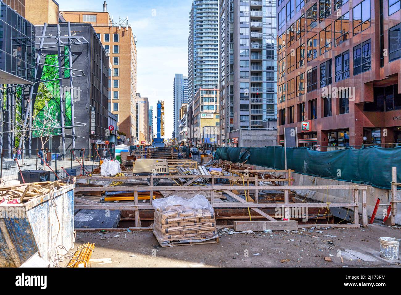 Construction site of the Line 5 Eglinton, also known as the Eglinton ...