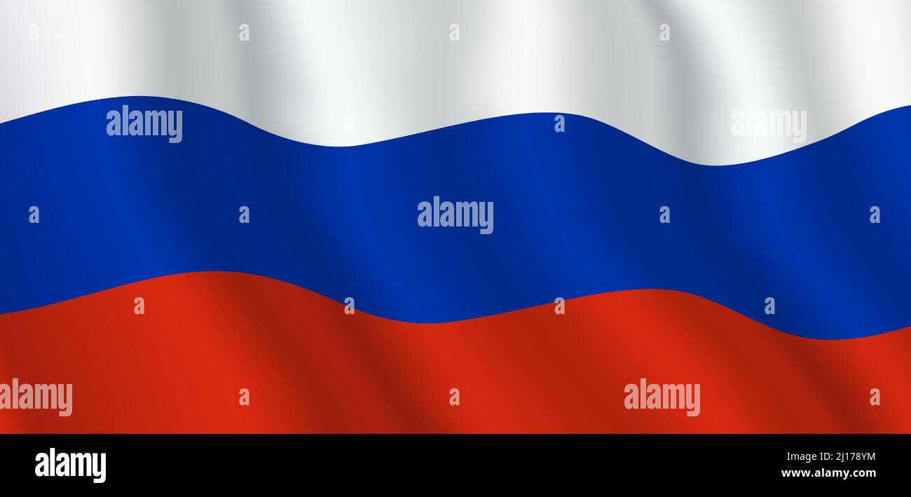 Russia flag horizontal background. Russian Federation flag vector ...
