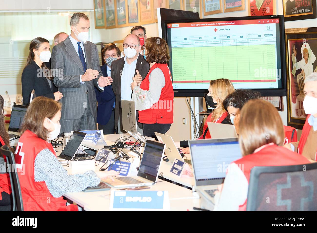 Madrid. Spain. 20220323, King Felipe VI of Spain, Queen Letizia of ...