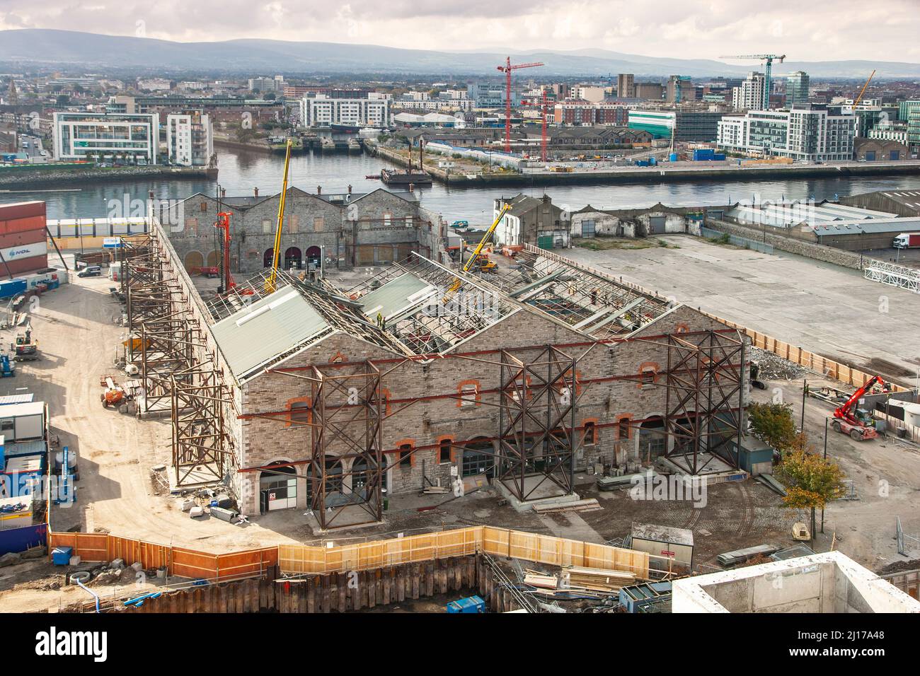 Dublin docks aerial view hi-res stock photography and images - Alamy