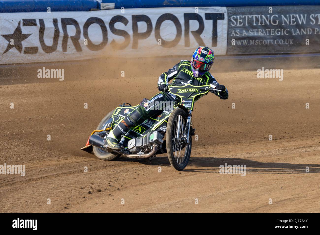 Cameron Heeps. Ipswich Witches speedway practice. 22 March 2022 Stock ...