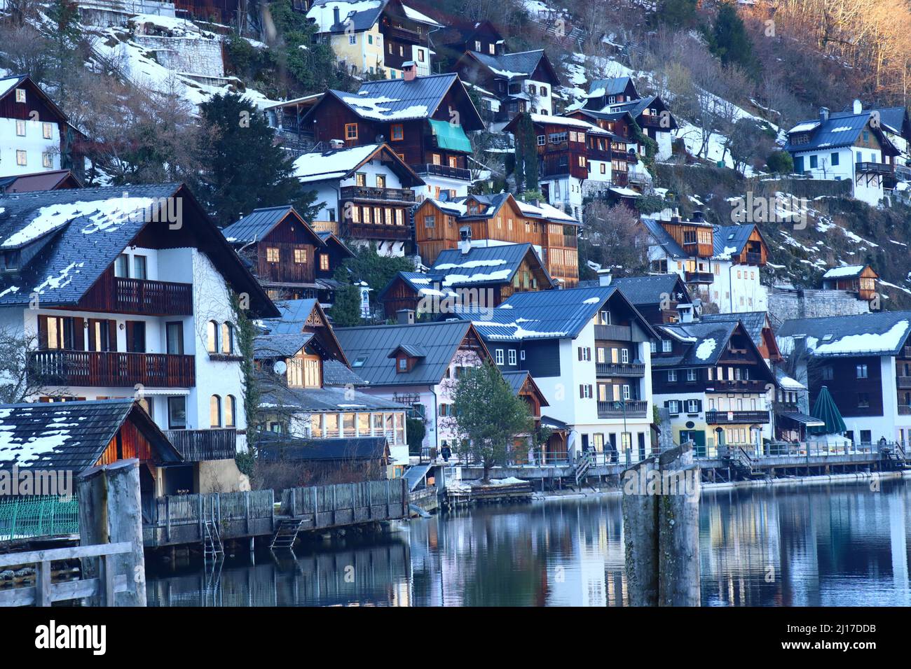 Buildings in Hallstatt (Austria Stock Photo - Alamy
