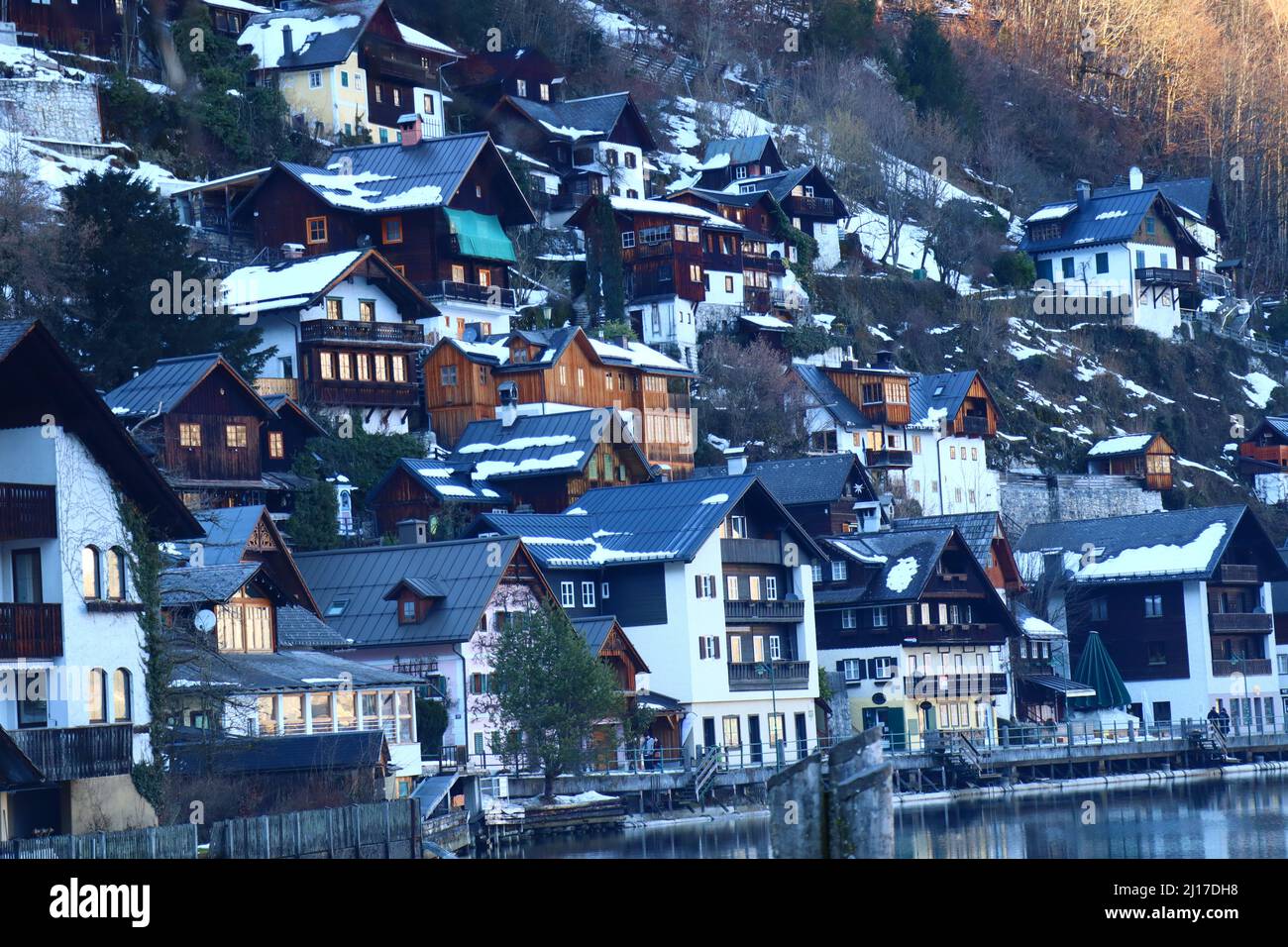 Buildings in Hallstatt (Austria Stock Photo - Alamy