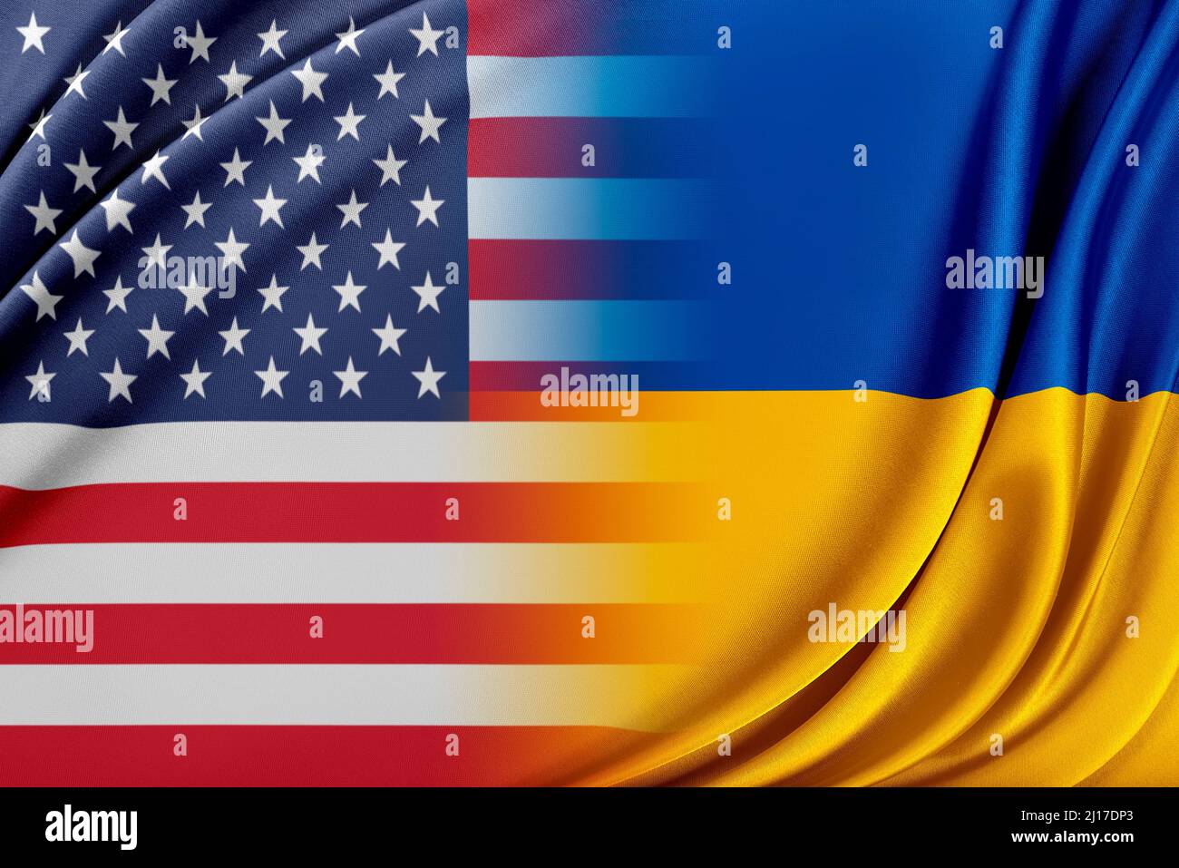 Flags of Ukraine and Usa Stock Photo - Alamy