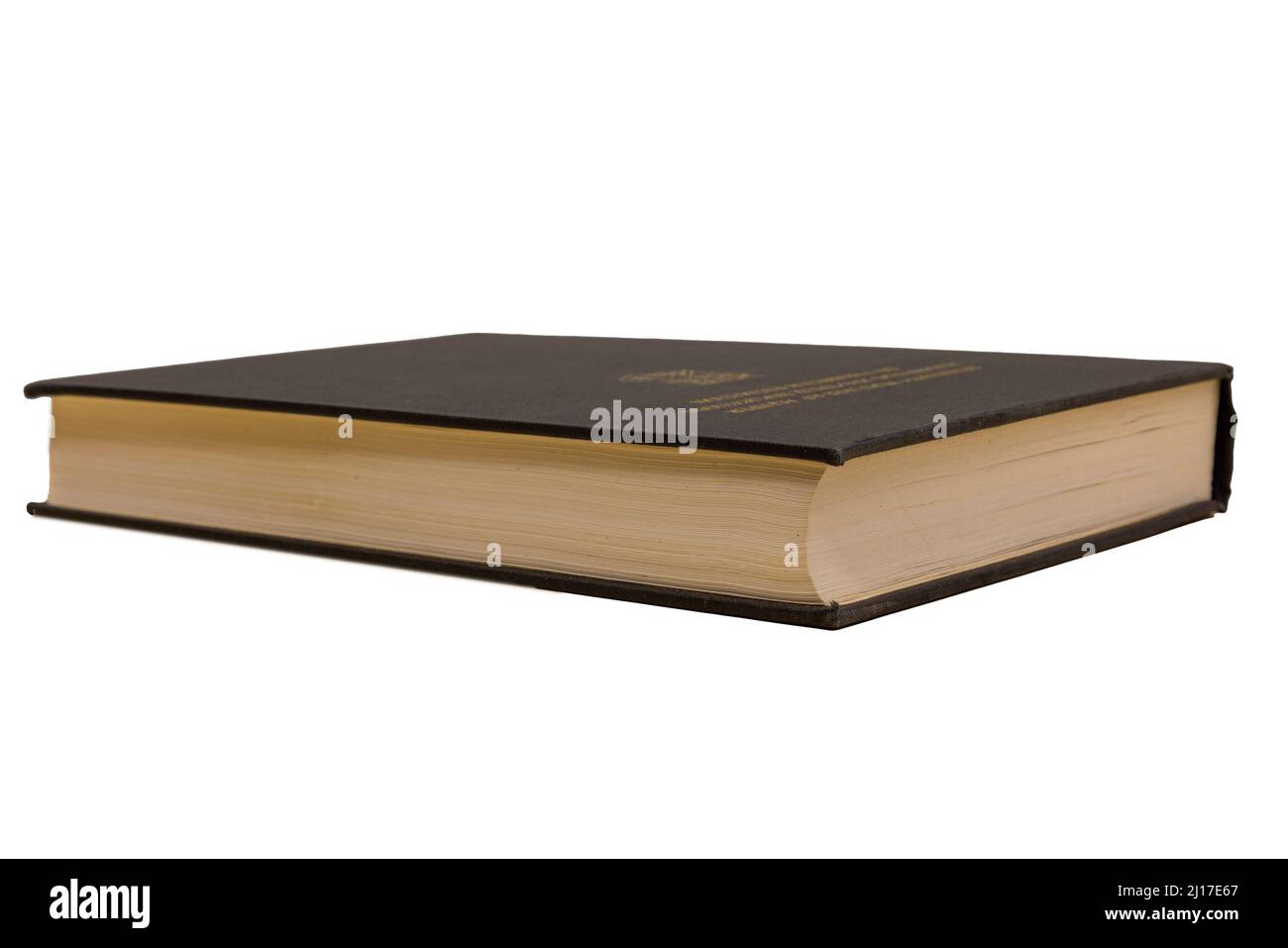 a old PhD thesis of green cover, isolated on white background Stock ...